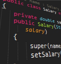 Digital java code text computer software coding Vector Image