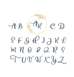 Lowercase calligraphy alphabet Royalty Free Vector Image