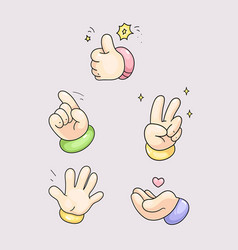 Hand signals Royalty Free Vector Image - VectorStock