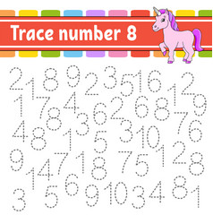 Preschool handwriting practice sheet educational Vector Image