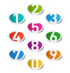 Ribbons with numbers Royalty Free Vector Image