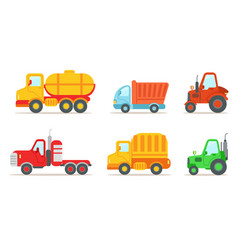 Various cartoon vehicles Royalty Free Vector Image