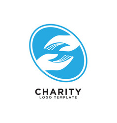 Charity logo design template Royalty Free Vector Image