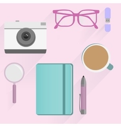 Office desk notes background Royalty Free Vector Image