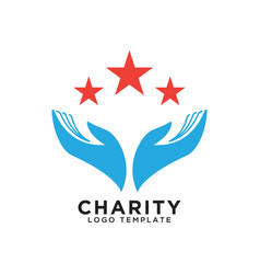 Charity logo design template Royalty Free Vector Image