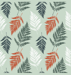 Fern leaves seamless pattern floral Royalty Free Vector
