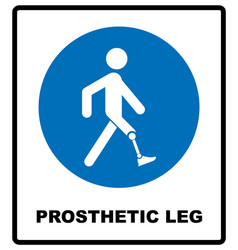 Prosthetic leg logo template design Royalty Free Vector