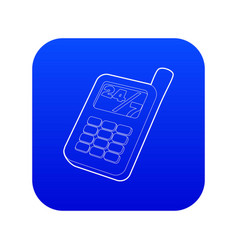 Blue telephone icon Royalty Free Vector Image - VectorStock