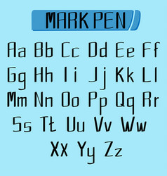 Shadow alphabet font type letters and numbers Vector Image