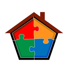 Happy family puzzle Royalty Free Vector Image - VectorStock