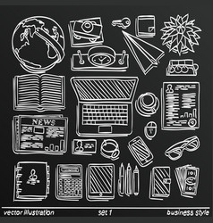 Chalkboard day of the dead skull sketch draw Vector Image