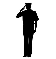 Policeman silhouette Royalty Free Vector Image
