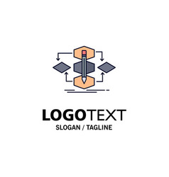 Algorithm design method model process flat icon Vector Image