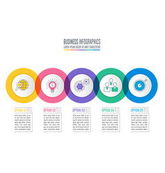 Chain steps infographic global business step Vector Image