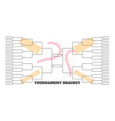 8 team tournament bracket championship template Vector Image