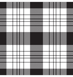 Geometric plaid line black and white minimalistic Vector Image
