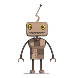 Cartoon grave with tombstone and flower Royalty Free Vector