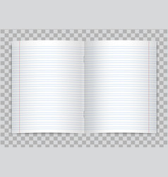 School timetable template on copy book sheet Vector Image