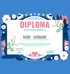 Education diploma kindergarten certificate insects
