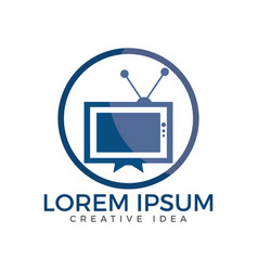 Tv media logo design Royalty Free Vector Image
