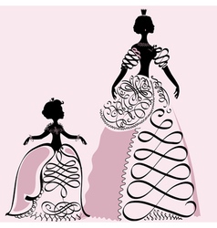 Princesses profile set beautiful female Royalty Free Vector Image ...