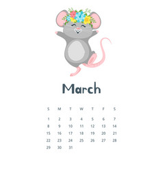 Children calendar set Royalty Free Vector Image