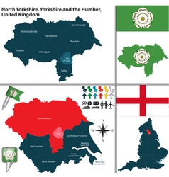 Flag of cleves in north rhine-westphalia germany Vector Image