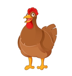 Chicken hen waving hand Royalty Free Vector Image