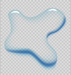Water spill puddle blue liquid various shape Vector Image
