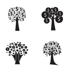 Money tree prosperity symbol logo Royalty Free Vector Image