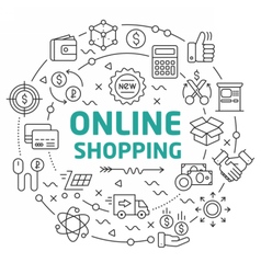 Ecommerce online shopping seamless background Vector Image