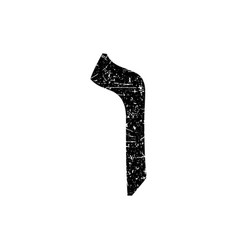 Hebrew letter lamed Royalty Free Vector Image - VectorStock