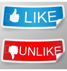 Like unlike sign Royalty Free Vector Image - VectorStock