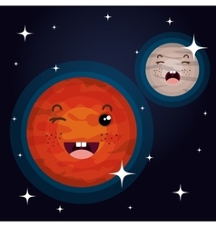 Planet of the solar system comic character Vector Image