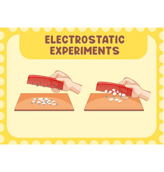 Static electricity experiment with pencil Vector Image