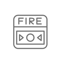 Fire alarm emergency signs and symbols Royalty Free Vector