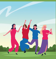 Young people having fun in a bar Royalty Free Vector Image