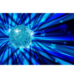 Blue disco ball background Royalty Free Vector Image