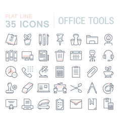 Measurement line icons set tools for measuring Vector Image