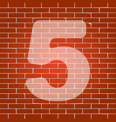 Number 5 sign design template element Royalty Free Vector