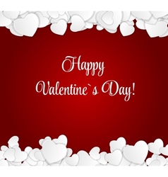 Happy valentines day card with heart music notes Vector Image