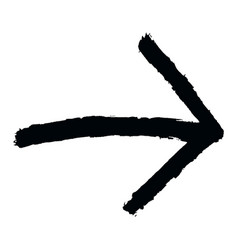 Hand drawn brush arrow Royalty Free Vector Image
