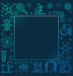 Chemistry square background with chemical Vector Image