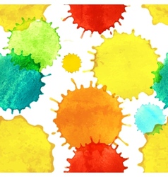 Seamless pattern with color paint splashes Vector Image