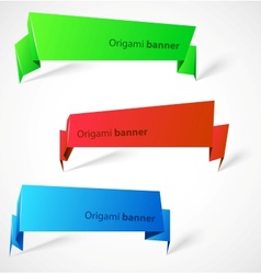 Free origami banners Royalty Free Vector Image