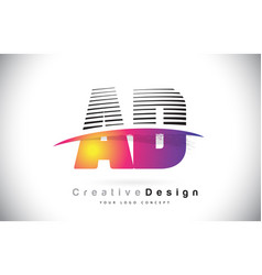 Ad letter logo design creative icon modern Vector Image