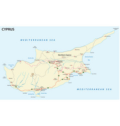 Cyprus map Royalty Free Vector Image - VectorStock