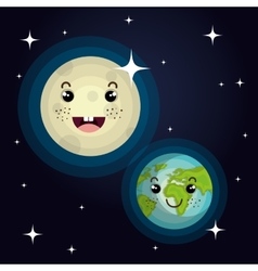 Planet of the solar system comic character Vector Image