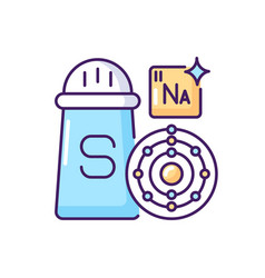 How does sodium chloride nacl dissolve in water Vector Image