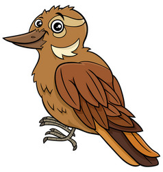 Cartoon smiling xenops Royalty Free Vector Image